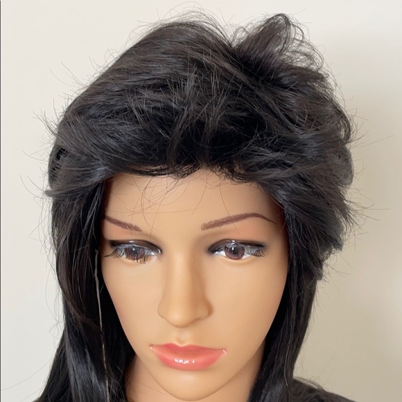 Accessories | Black Wig Natural Shaggy Layers Puff 8s Pure Black Abba ...